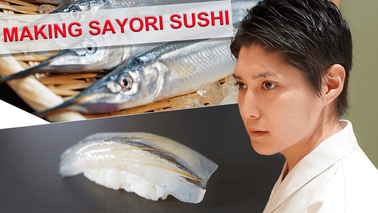 Learn How To Make SAYORI SUSHI From a Pro Sushi Chef │Japanese Halfbeak ...