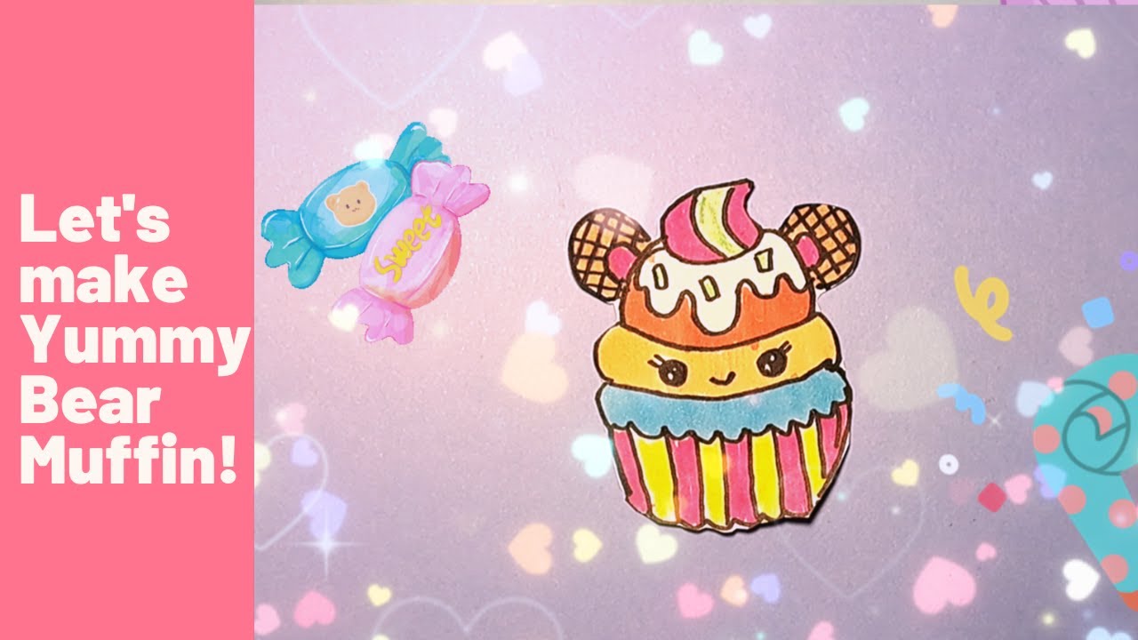 How to Draw a Yummy Bear Muffin | Easy Step by Step Drawing and ...