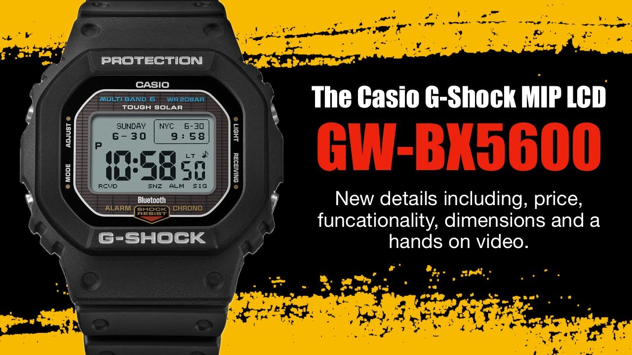 More information on the Casio G Shock GW-BX5600 MIP LCD Digital Square ...