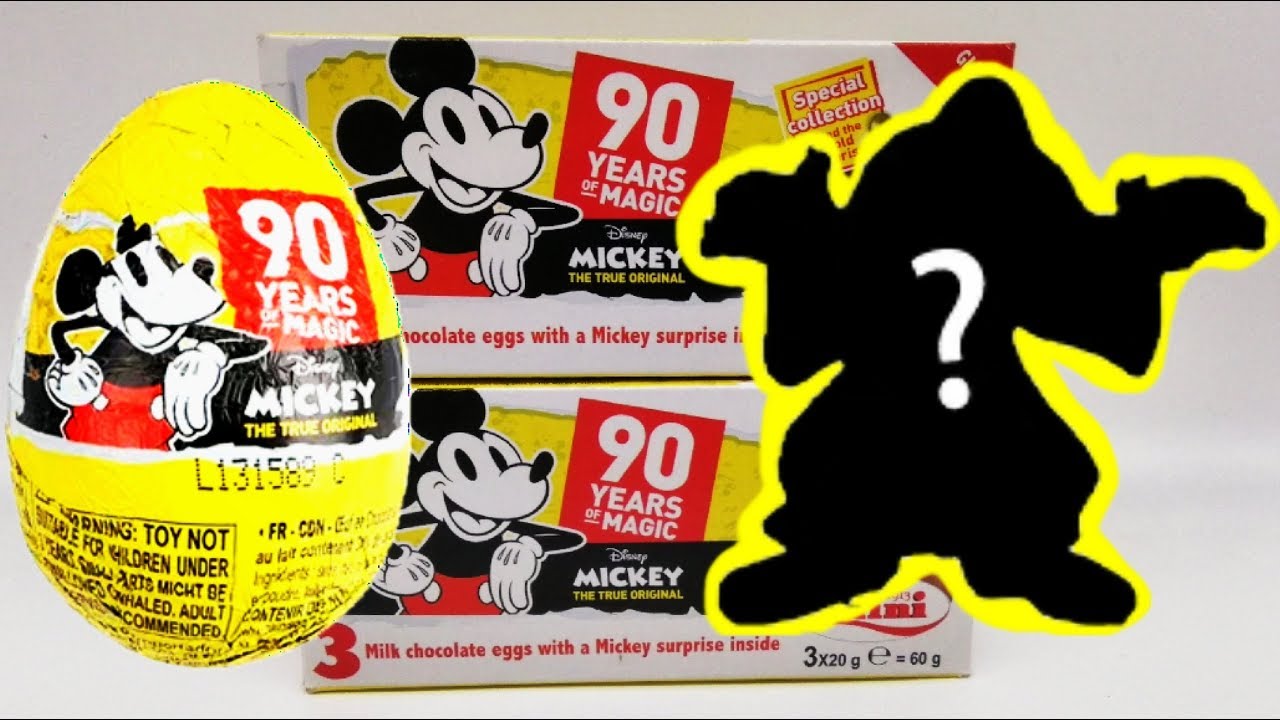 Mickey Mouse 90th Anniversary Zaini Surprise Chocolate Egg Unboxing 米奇 ...