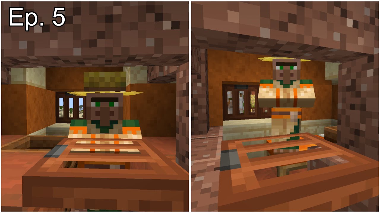 Ep. 5 Villager Hub - Minecraft Desert Oasis - YouTube