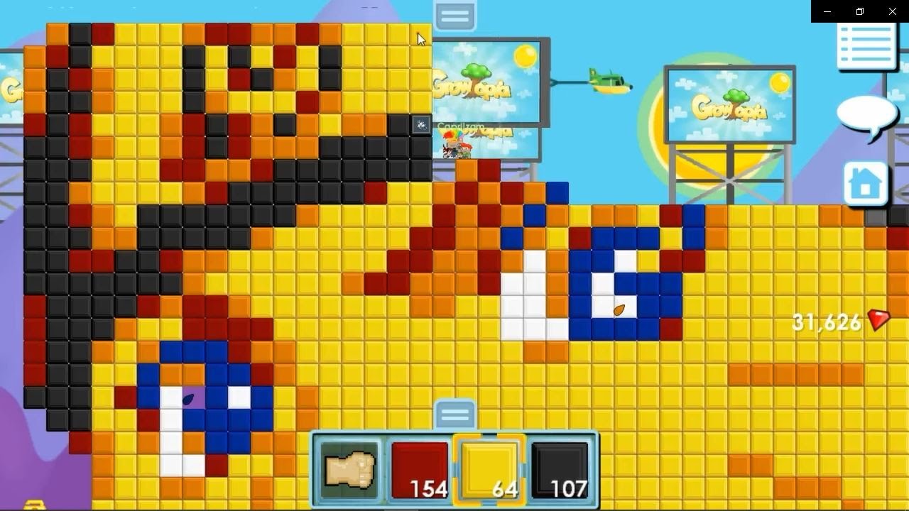 Menggambar Naruto di Growtopia (Naruto Pixel Art Growtopia) World ...