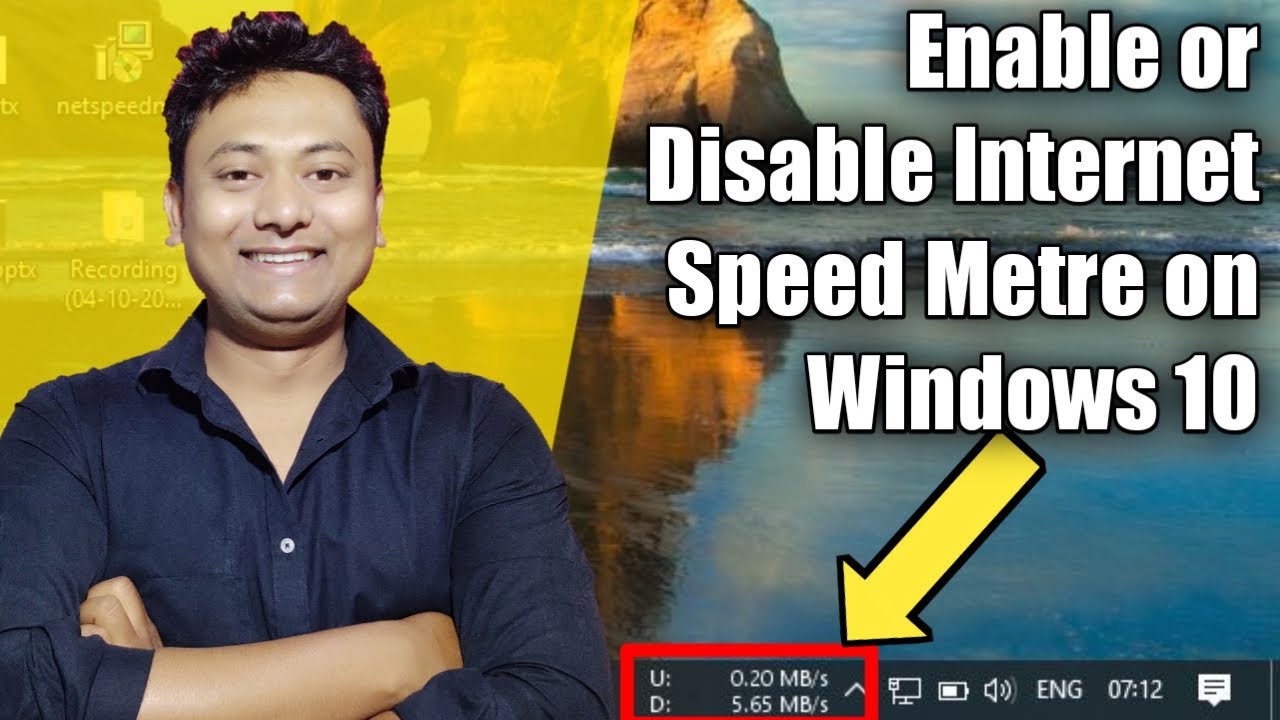 Enable or Disable Internet Speed Metre on Taskbar | How to Show Net ...