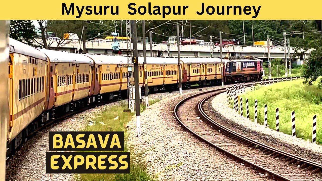 Basava Express Journey | Mysuru To Solapur | Clear ICF track sounds ...