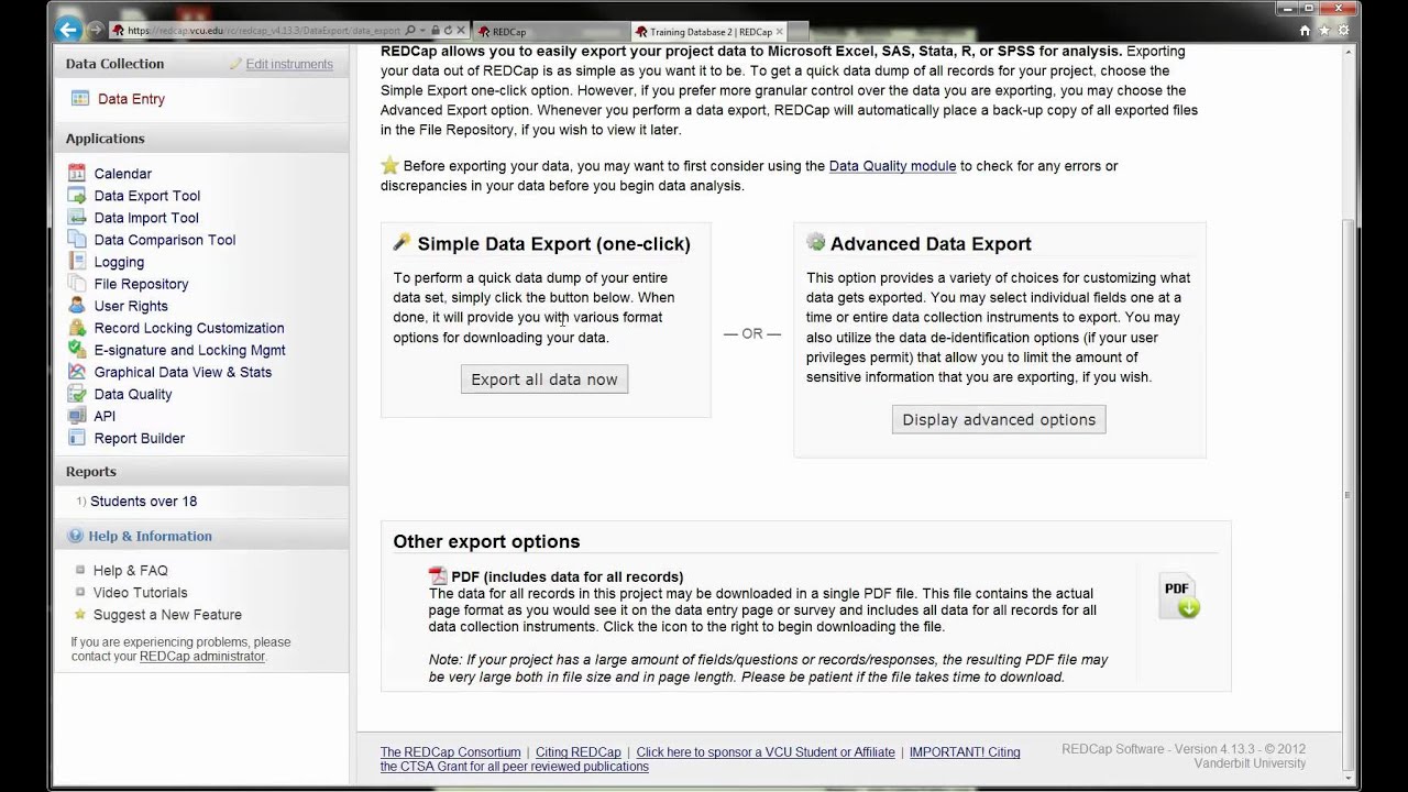 Export REDCap Data @ VCU - YouTube