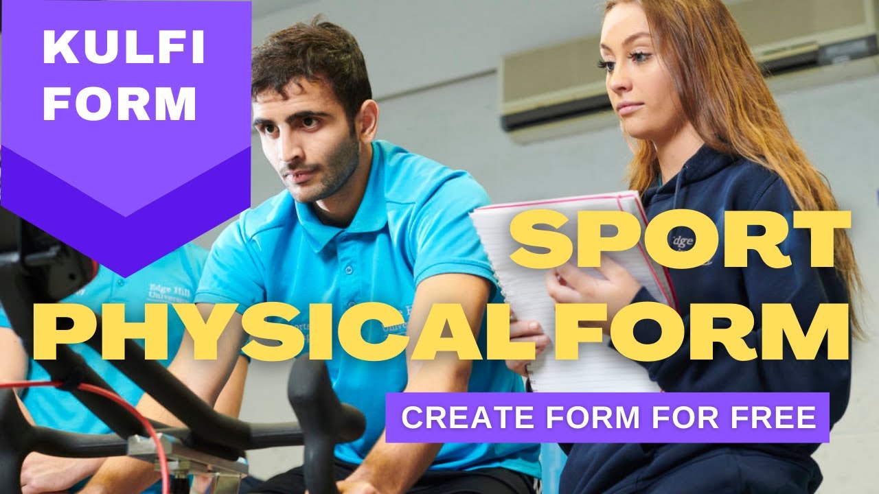 How To Create Sport Physical Form For | Health Form | Survey ...