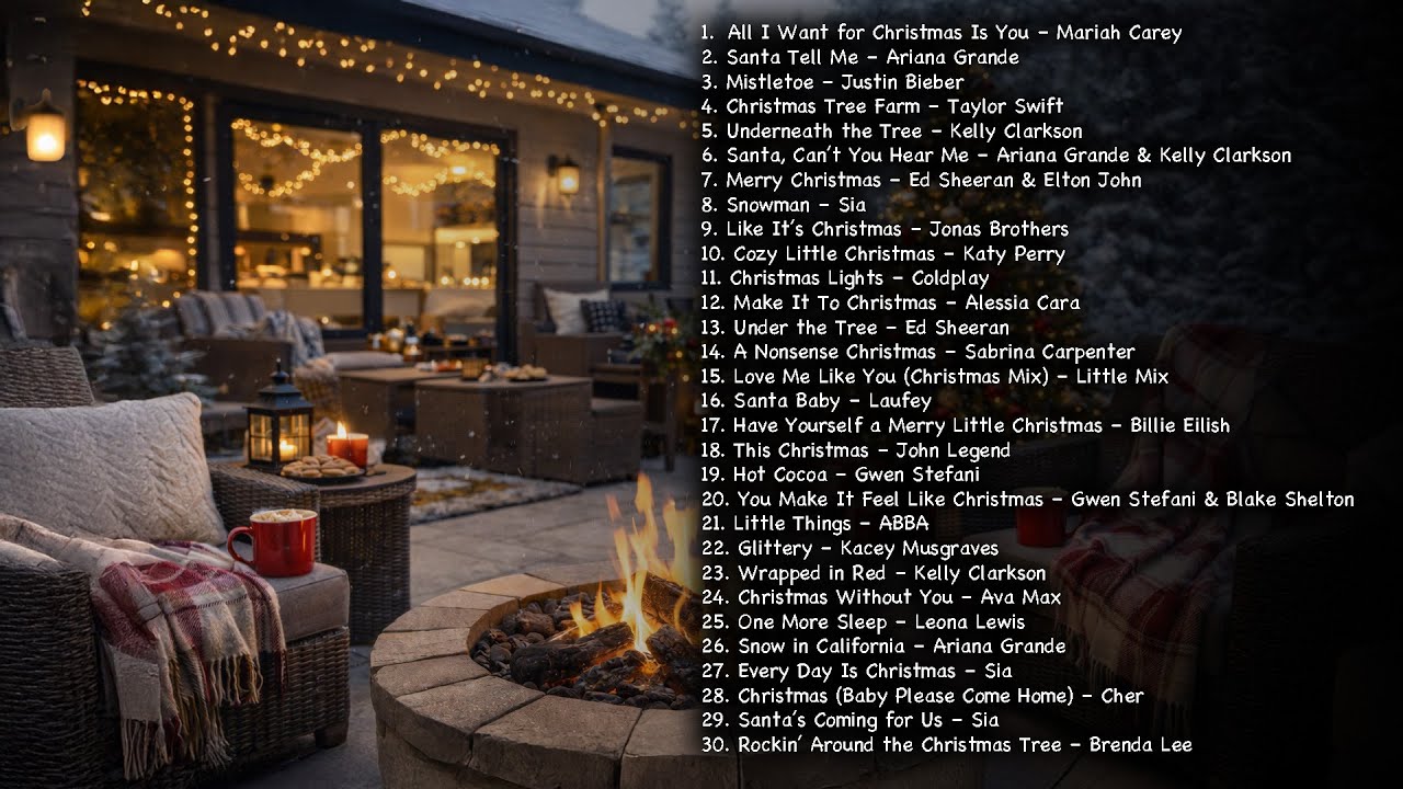 Top Pop Christmas Songs Modern Holiday Hits | Cozy Christmas Playlist ...