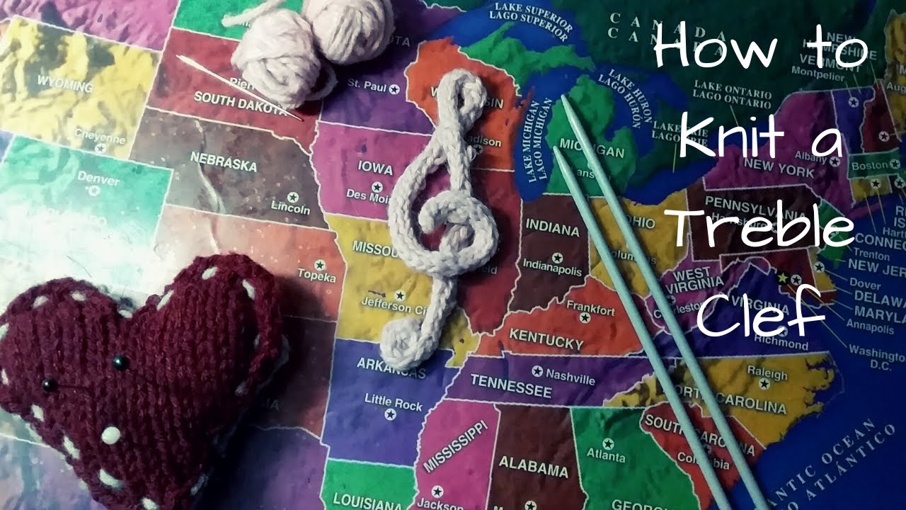How to Knit a Treble Clef - YouTube