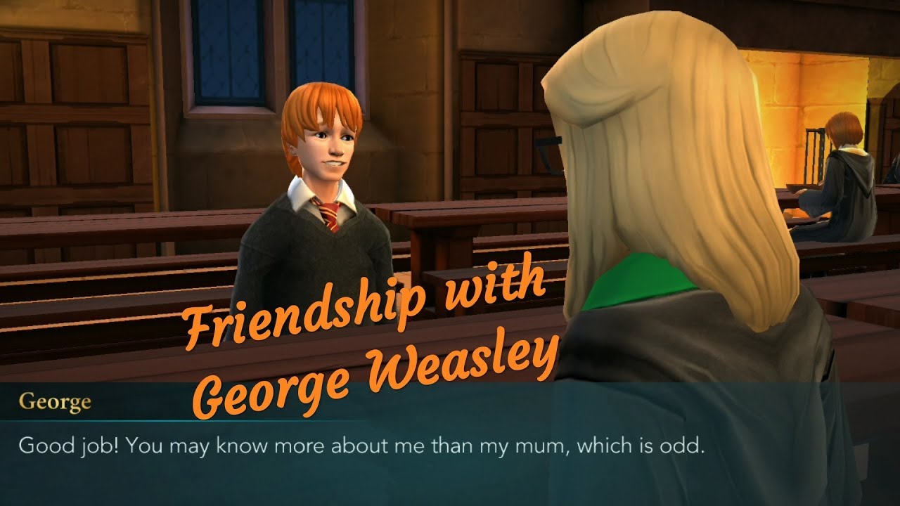 Friendship with George Weasley Harry Potter Hogwarts Mystery - YouTube