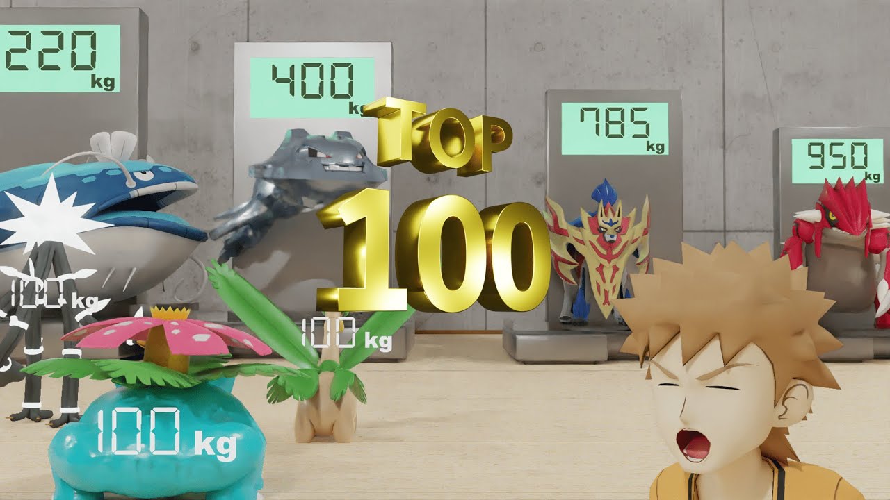 Pokémon Weight RANKING - TOP 100 - YouTube