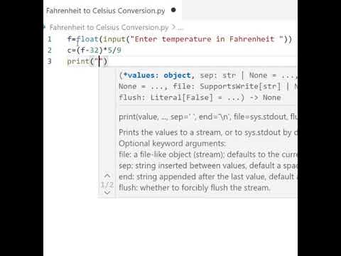 Program to Convert Fahrenheit to Celsius | Python Programming | Faiz Rasool Online - YouTube