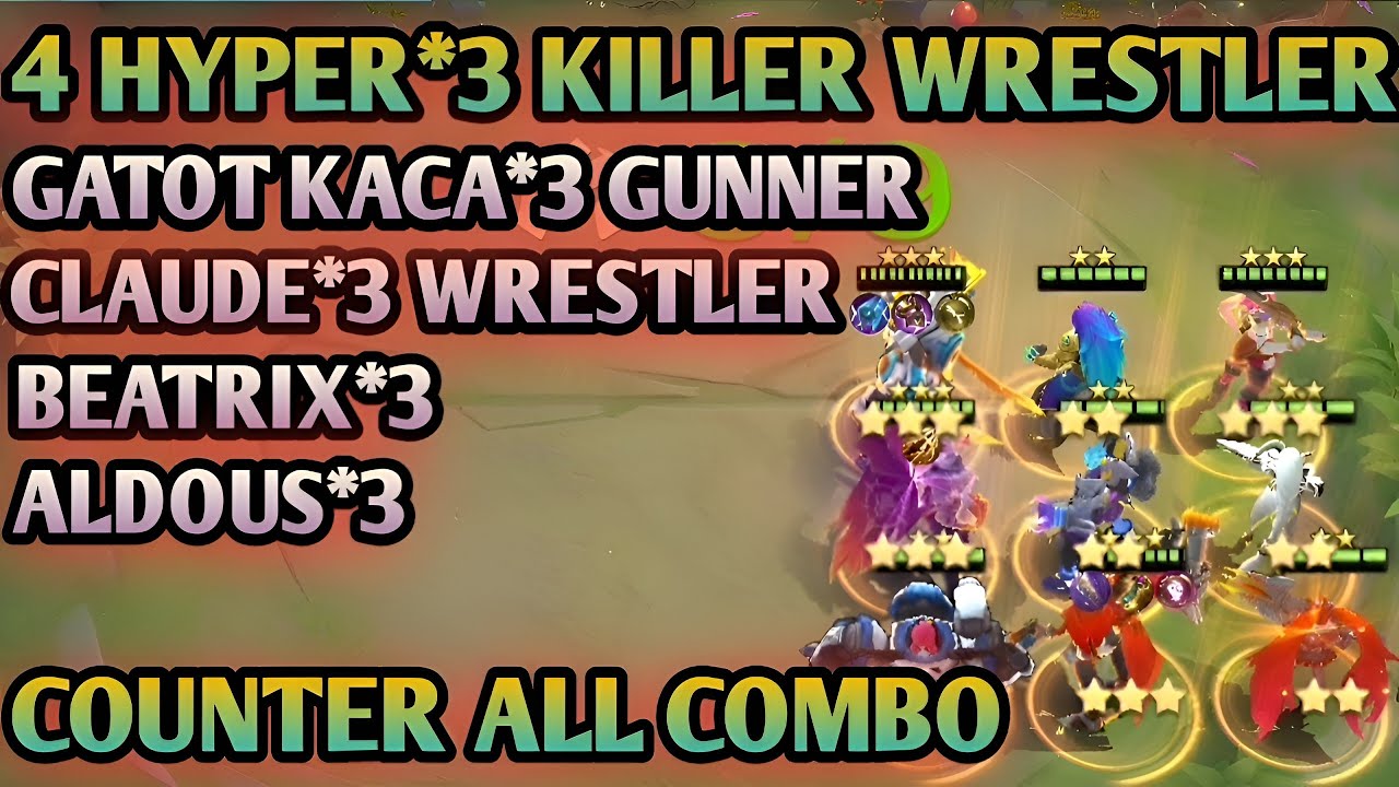 4 HYPER KILLER GUNNER WRESTLER | COUNTER ALL COMBO MAGIC CHESS - YouTube