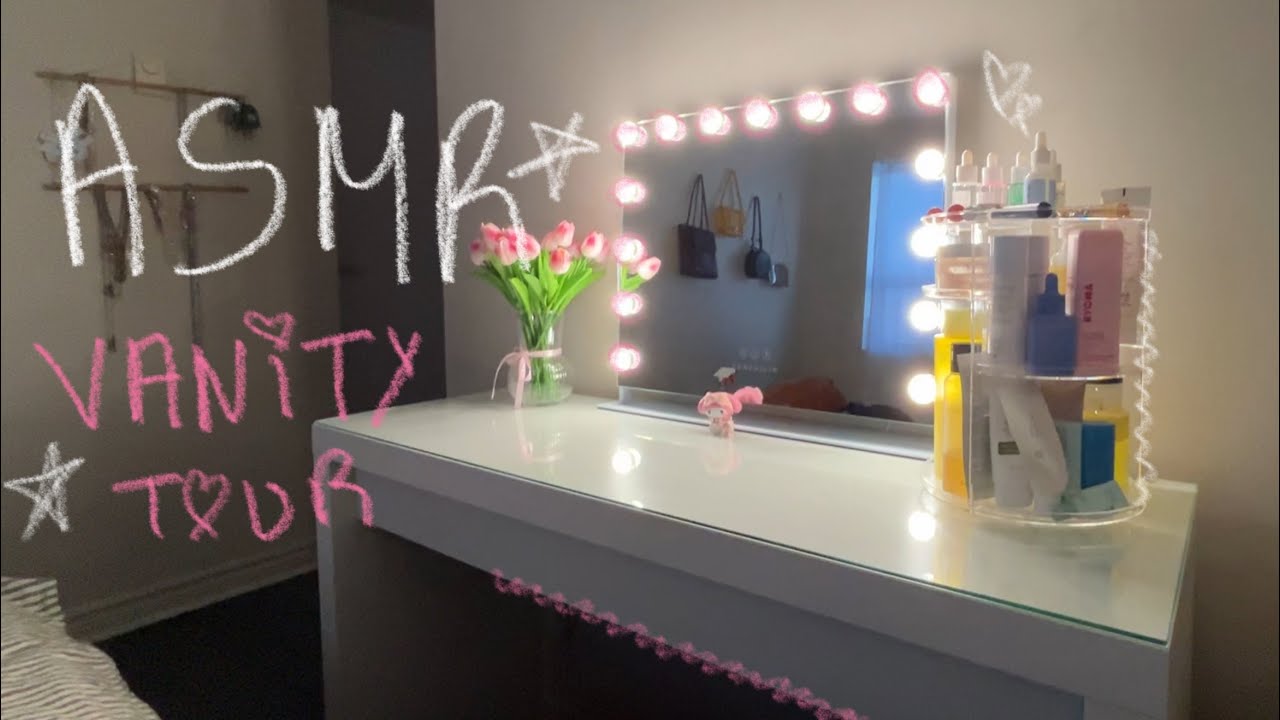 ASMR🎀 My vanity tour (soft spoken, tapping, etc…) - YouTube