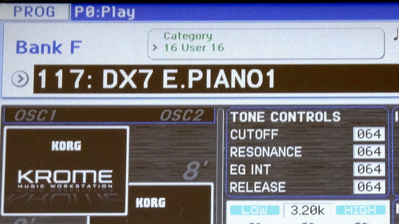 KORG KROME - Sound Programming - DX7 E.PIANO1 - YouTube