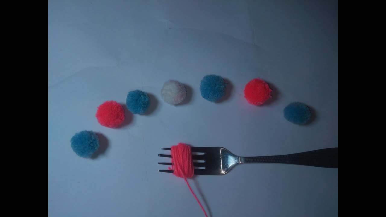 how to make pom pom||easy pom pom making - YouTube