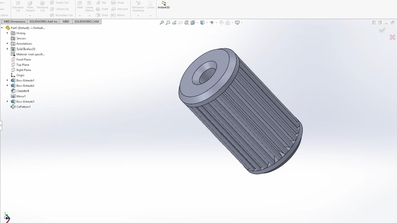 Cara membuat simple filter Solidwork, Tutorial Software #13 - YouTube