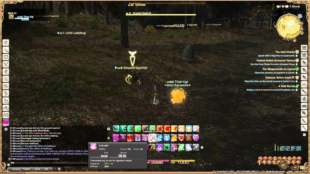 Final Fantasy XIV A Realm Reborn - Summoner - Enkindle Spell - Summon ...