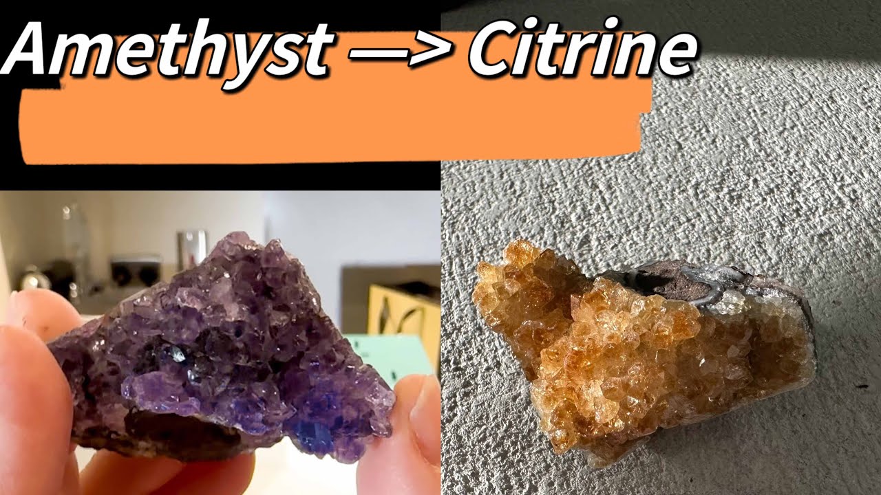 Convert Amethyst to Citrine at home in one hour! - YouTube