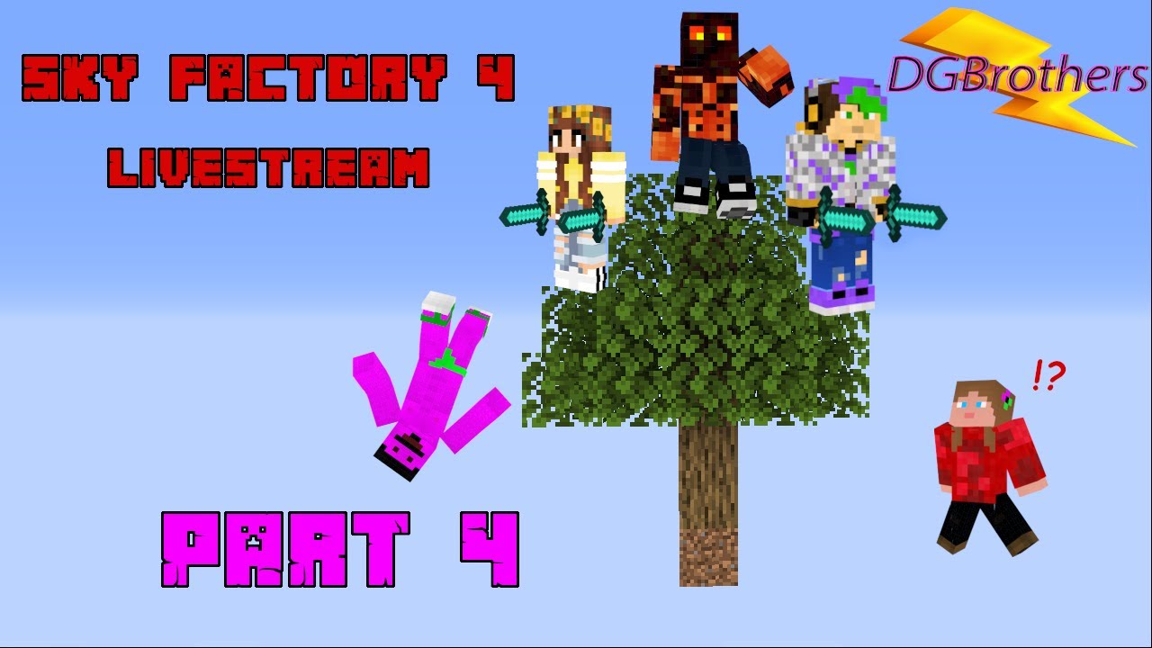 New island reveal! | Sky factory 4 | Stream part 4 - YouTube