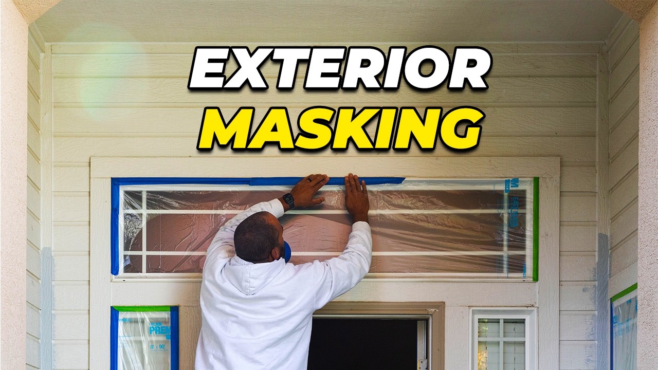 How to Mask Windows & Doors for Exterior Spraying | Pro Tips for Windy ...