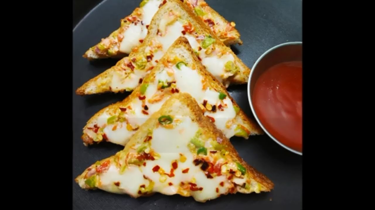Veg Mayo Cheese Toast | Veg Mayo Toast | Mayo Cheese Toast | Vegetable ...