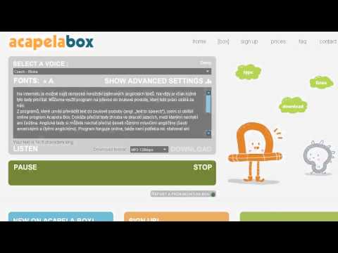 Acapela Box - převod českého textu - YouTube