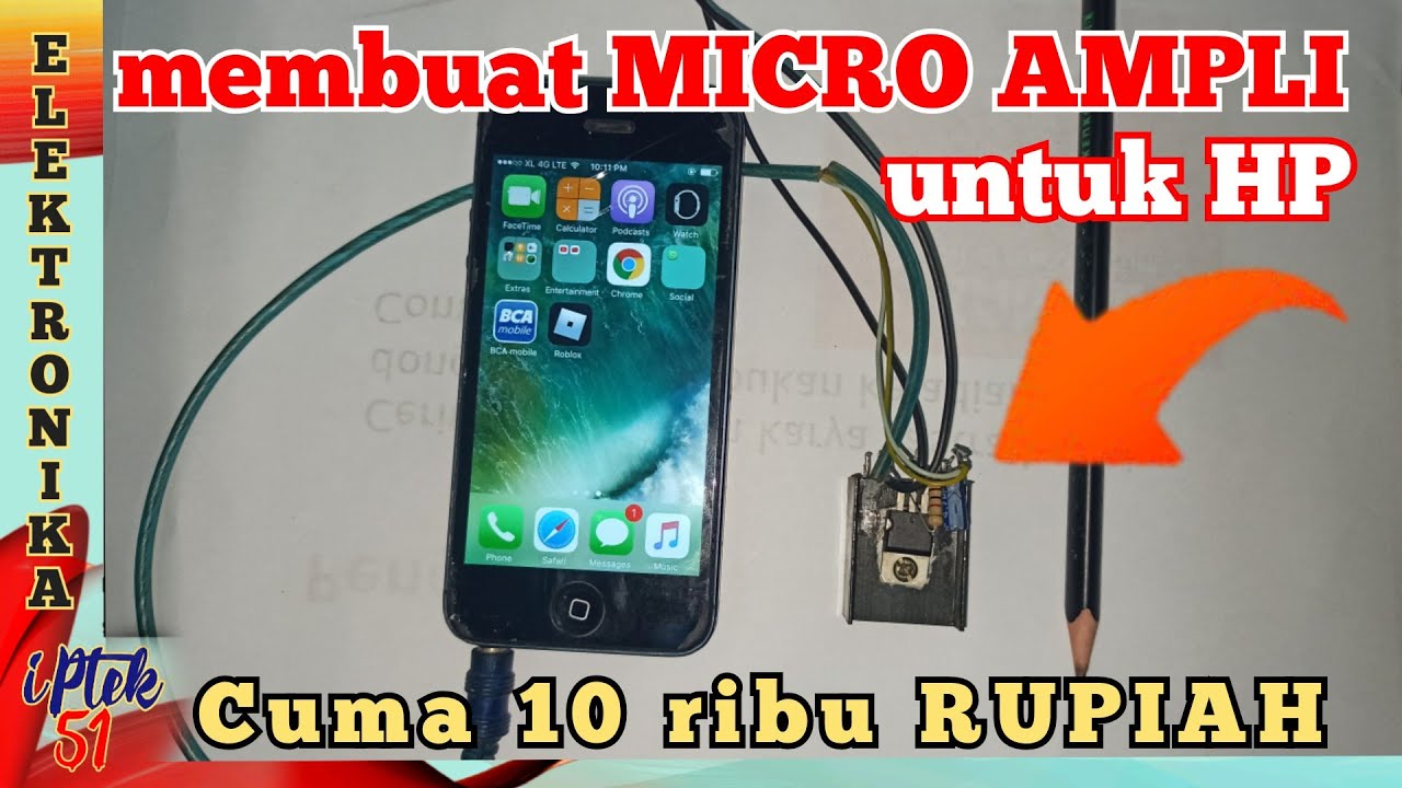 MEMBUAT SUPER MINI AMPLIFIER 1 TRANSISTOR | DIY micro amplifier ...