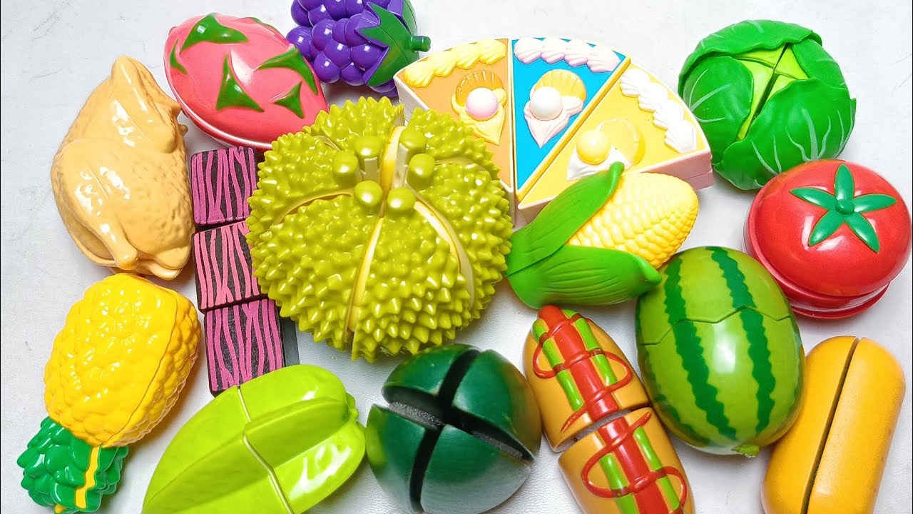 Oddly Satisfying Video ASMR | Cutting Fruits and Vegetables | Velcro ASMR🍍🍎🍓🍇 - YouTube