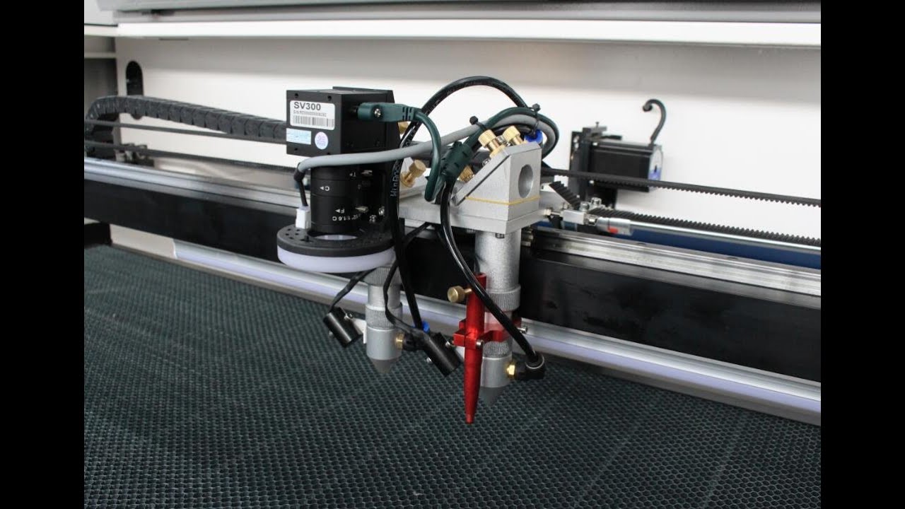 Dual Head 130W+90W Co2 Laser Engraving Cutting Machine with CCD - YouTube