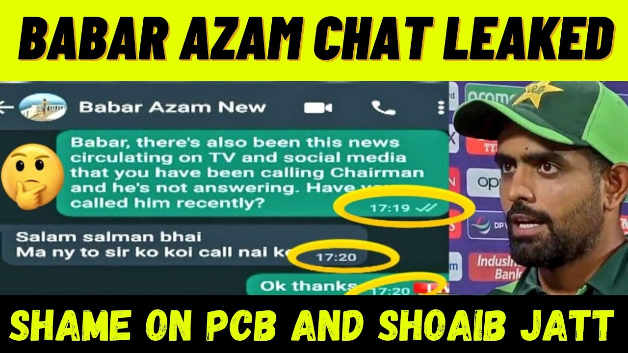 Shoaib Jatt Leaked Babar Azam Chat | PCB Should Ban Shoaib Jatt | Zaka Ashraf Agenda against ...
