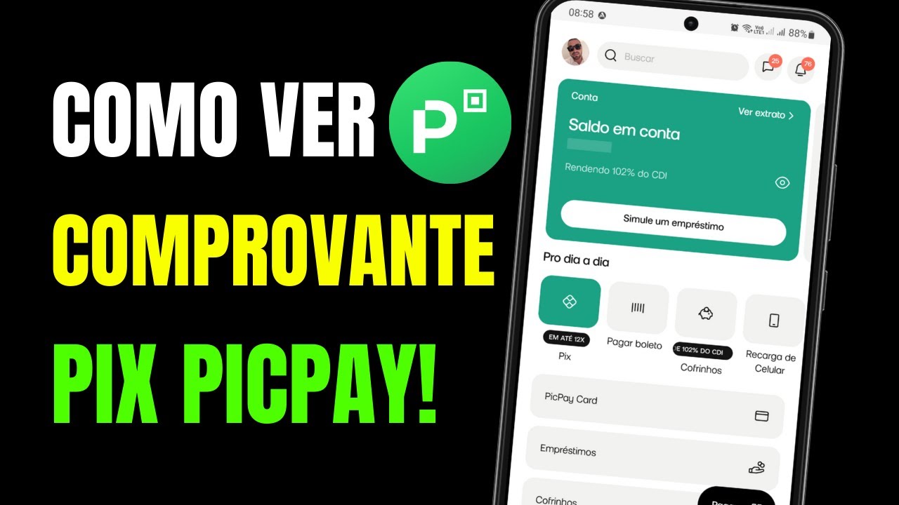 COMO VER O COMPROVANTE DO PIX PICPAY - YouTube