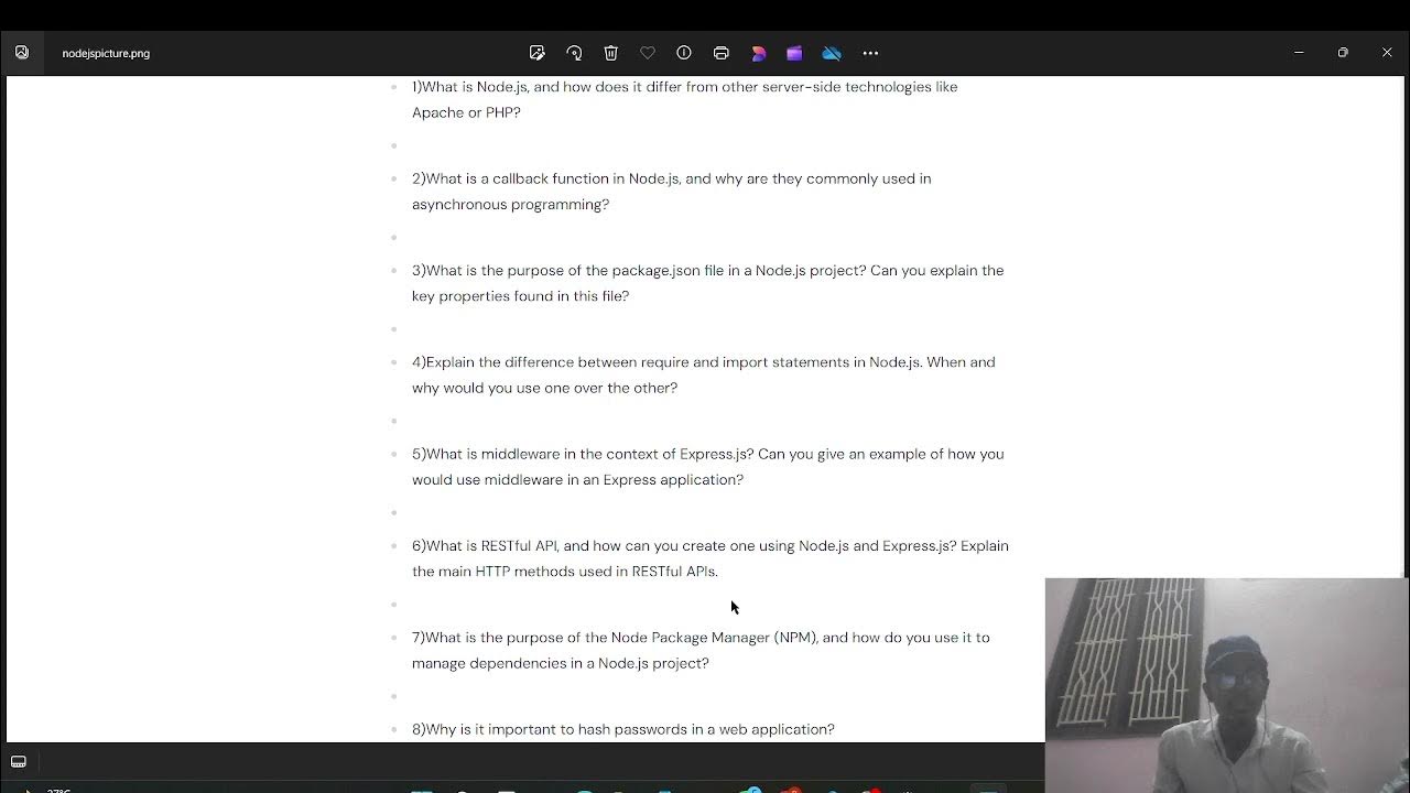NODE.JS QUESTIONS - YouTube