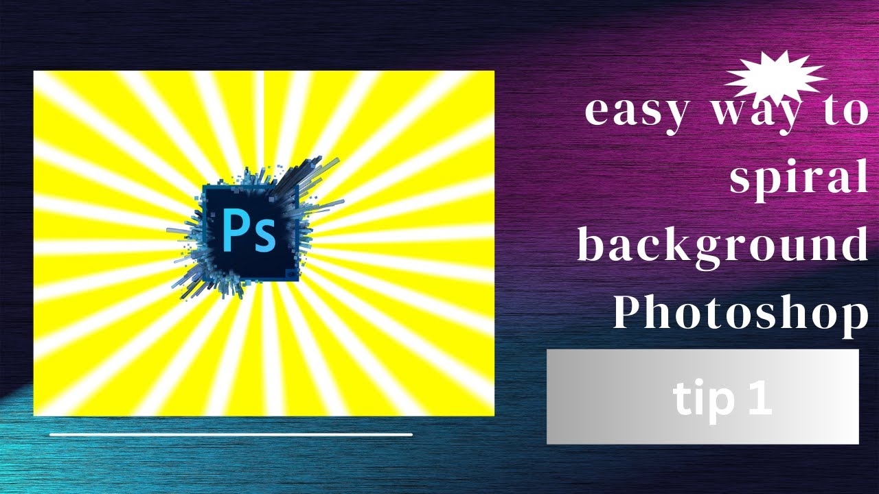 easy way to spiral background Photoshop - YouTube