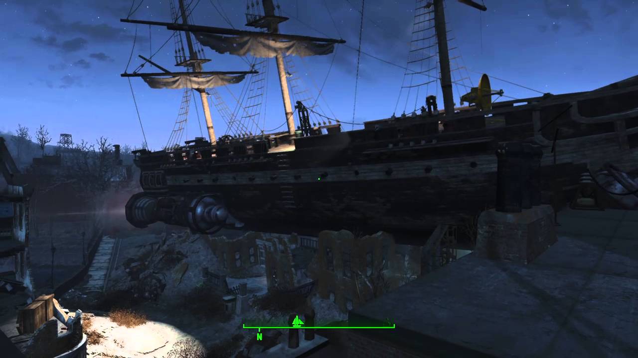 Fallout 4 - Leinen los USS Constitution !!! - YouTube