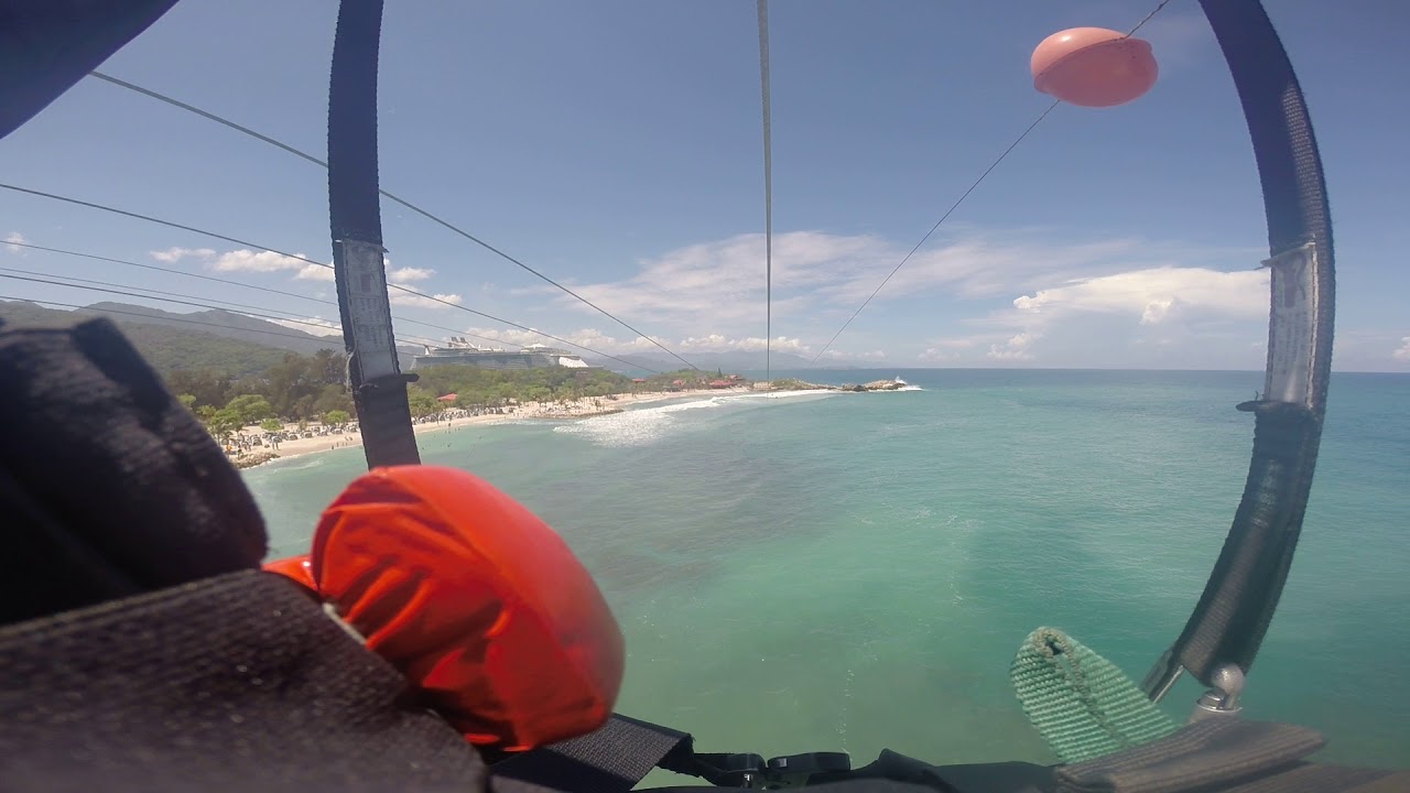 Dragon's Breath Zipline Labadee Haiti - YouTube