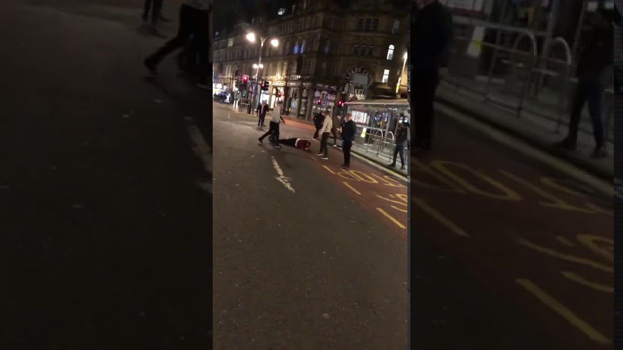 British Football Hooligans - Leeds fans attack Sheffield fans outside ...