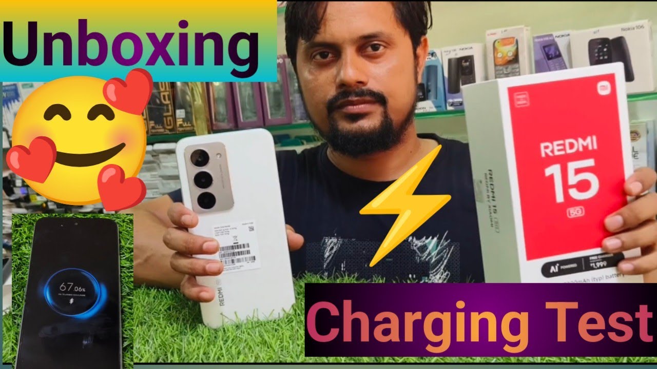 Redmi 15 5g unboxing and review 📲 7000mah battery test🔋.Redmi 15 5g ...