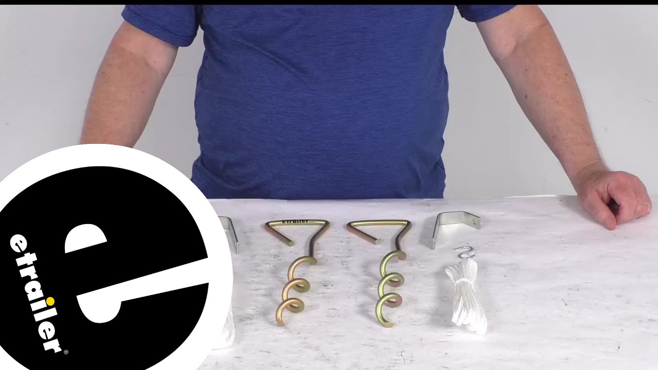 etrailer | What to Know About the Camco RV Awning Anchor Kit w/ Tension ...