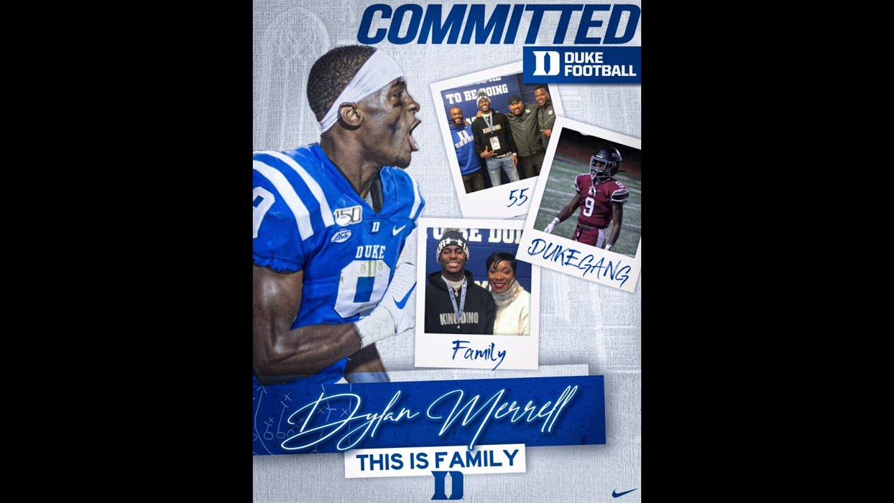 Dylan Merrell 3 Star ⭐️⭐️⭐️ CB Commits To Duke || Career Highlights ...
