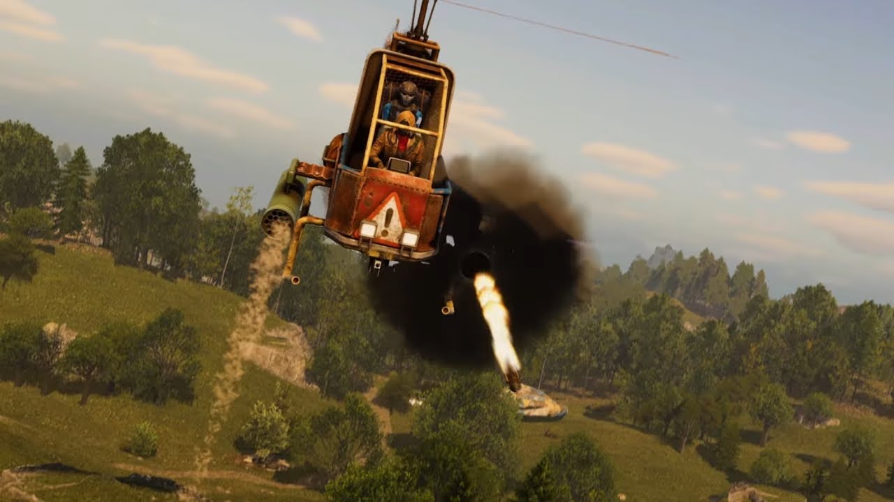 RUST CONSOLE NEW GEN FLYING HELI FIRST TIME.. - YouTube