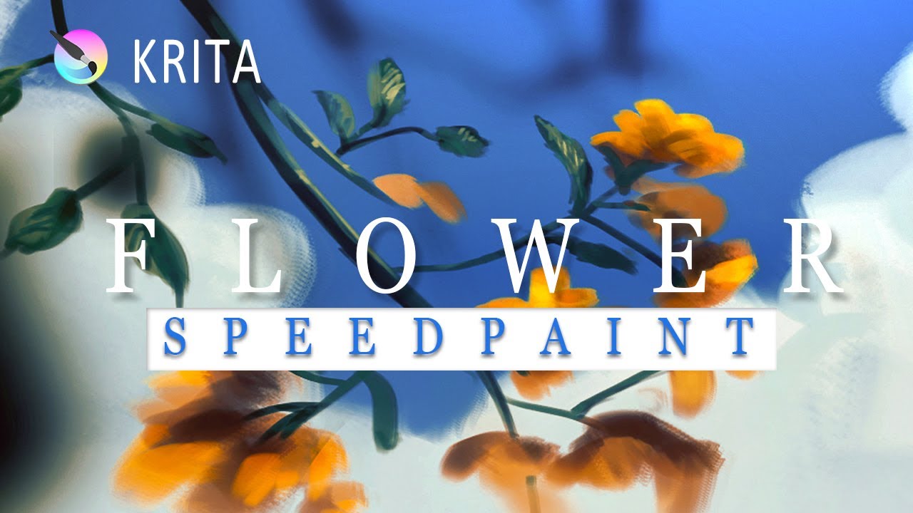 FLOWER - KRITA - DIGITAL PAINTING - DAILY SKETCH - YouTube