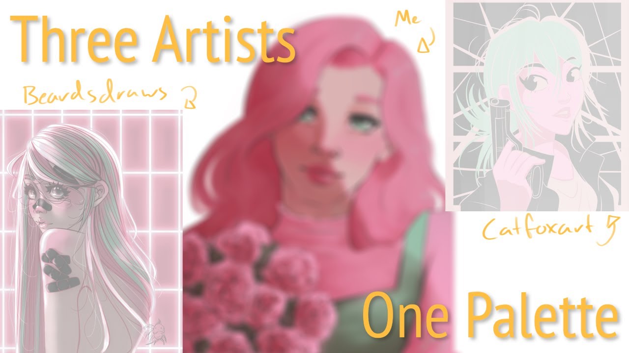 3 Artists, 1 Palette (they all turned out so INTERESTING!) - YouTube