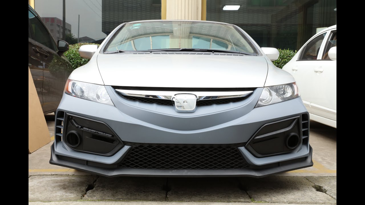 How toInstall the Honda Civic front bumper Eighth generation to type R ...