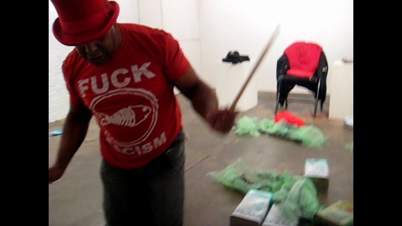 THREE BAGS FULL : Mervyn Diese performance at Hundred Years Gallery ...