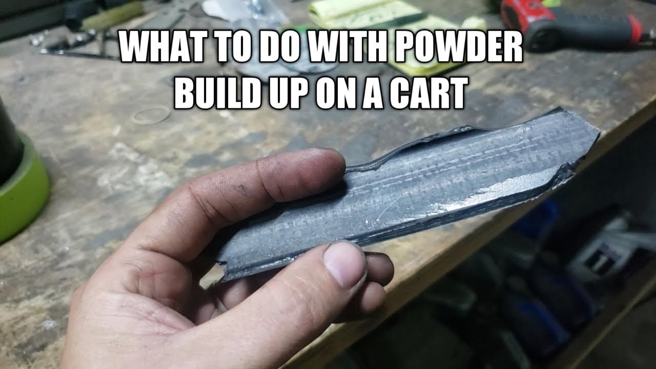 What to do with powder coat build up on your carts! - YouTube