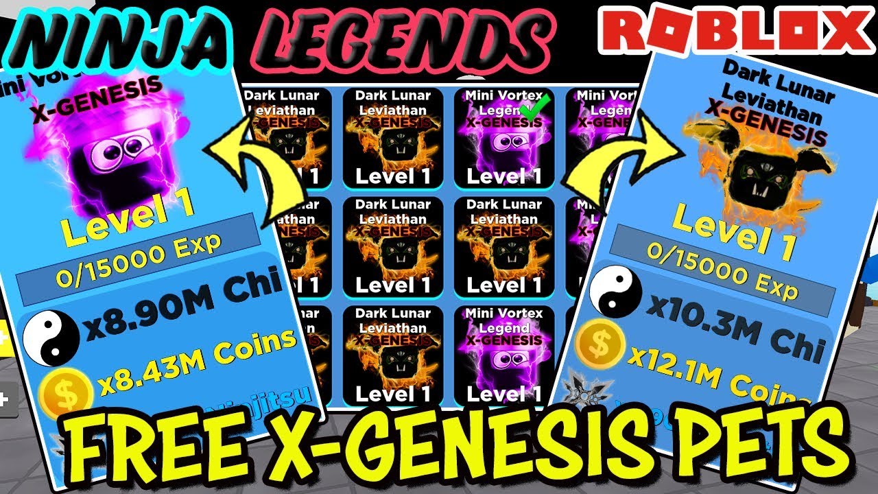 🔴 FREE X-GENESIS PETS GIVEAWAY IN NINJA LEGENDS (Roblox) - OP Pets to ...