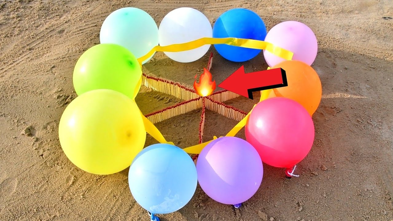 Matchstick Chain Reaction Domino Vs Hydrogen Gas Balloon Amazing ...