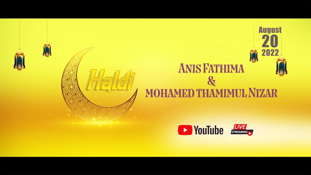 HALDI | Anis Fathima with mohamed thamimul Nizar | LIVE #prolivepondy ...