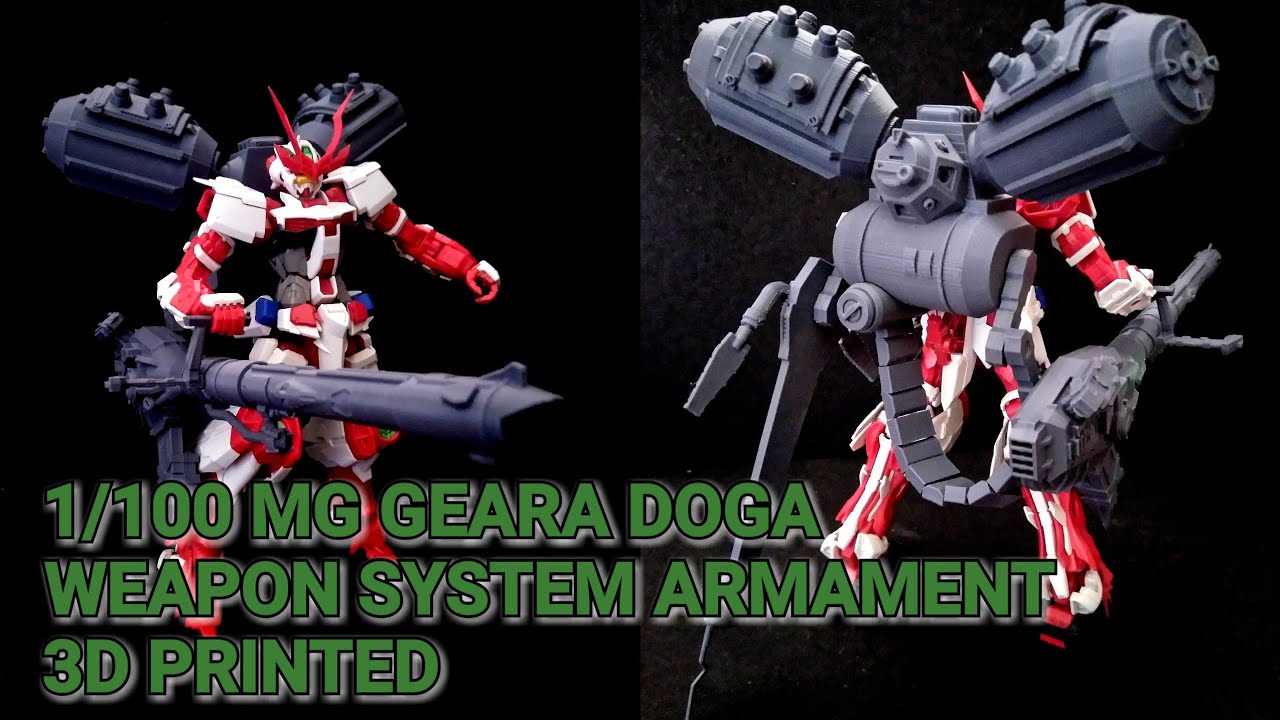 1/100 MG Geara Doga Weapon System Armament | 3D Printed - YouTube