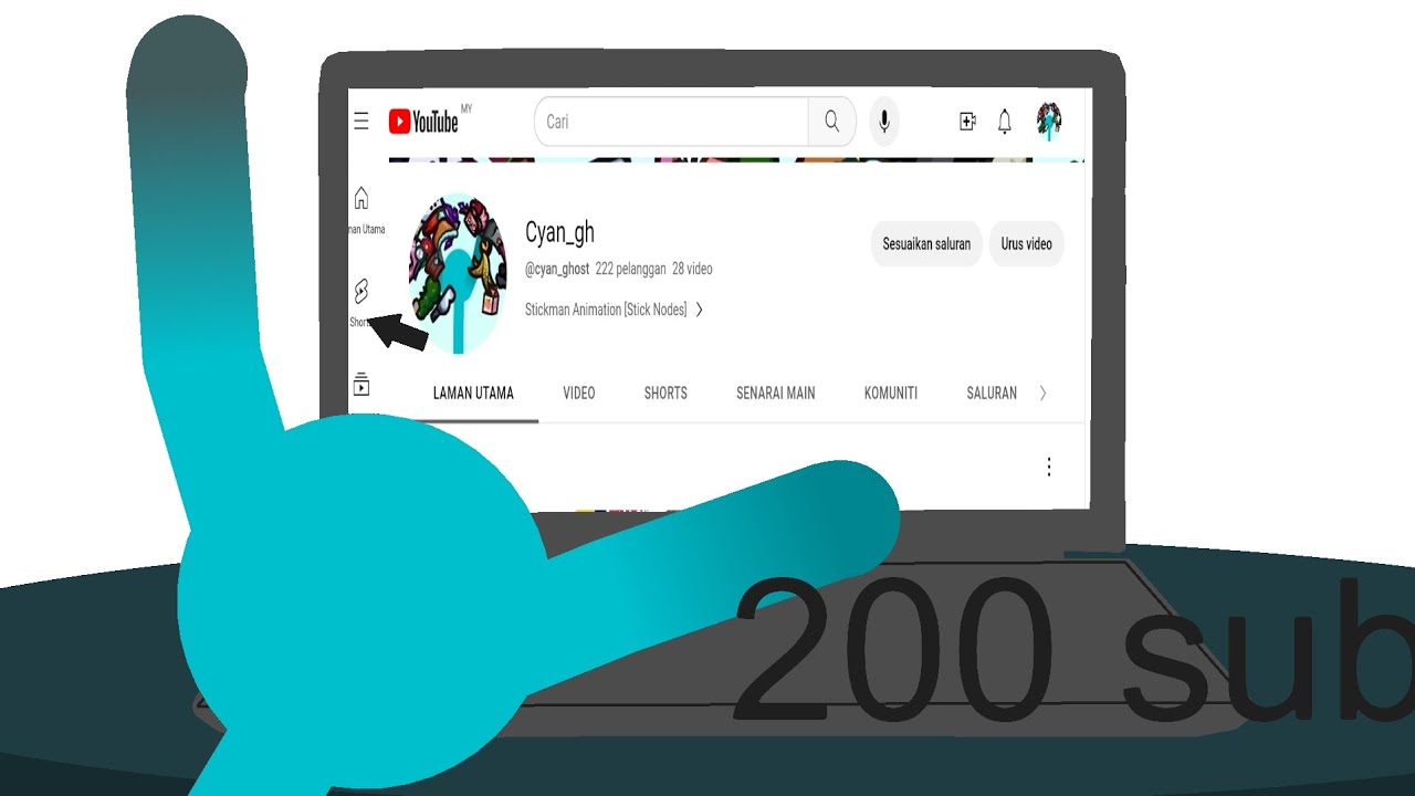 200 sub [Stick Nodes]Thanks #animation #stickman #sticknodes - YouTube